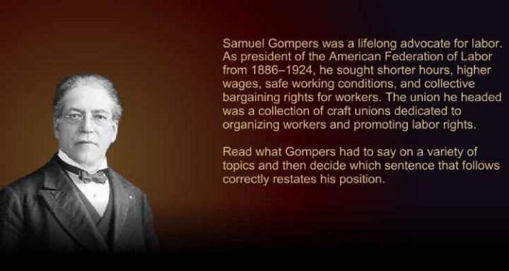 4th-5th Grade History Activity: Samuel Gompers and the Labor Movement ...